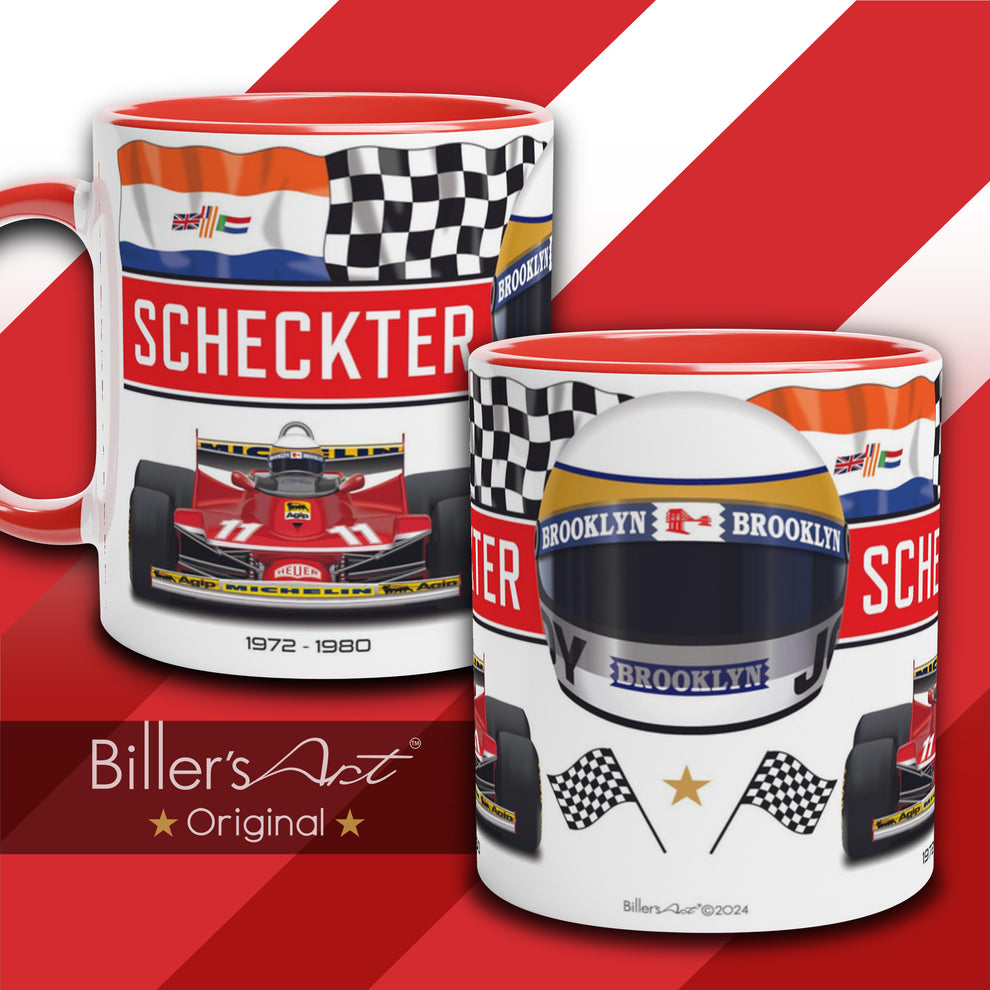 Classic World Champion Jody Scheckter's Car & Helmet Formula 1 Mug ...