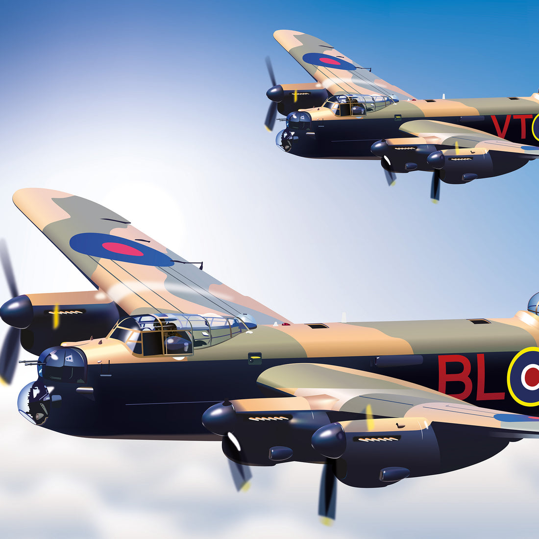 World War 2 Lancaster Bomber Poster Print – BillersArt
