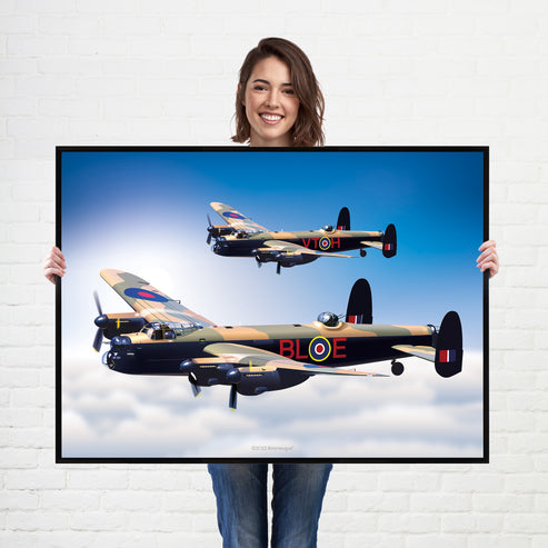 World War 2 Lancaster Bomber Poster Print – BillersArt