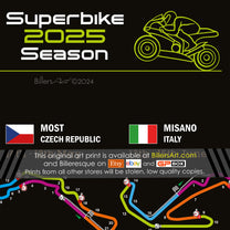 SBK Superbike 2025 Landscape Circuit Wall Calendar Fixtures – BillersArt