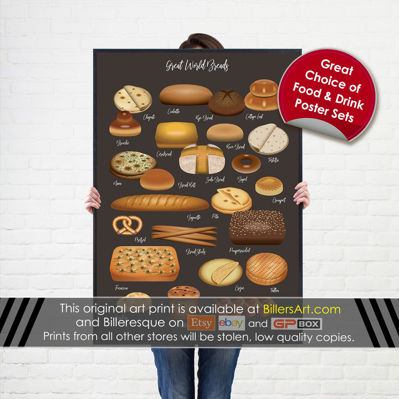 World Breads Food & Drink Print – Biller's Art