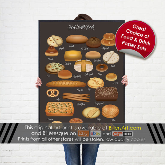 World Breads Food & Drink Print – Biller's Art